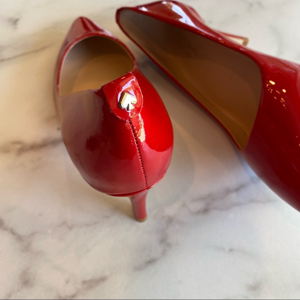 Kate Spade Red Patent Leather High Heel Pumps - Gem